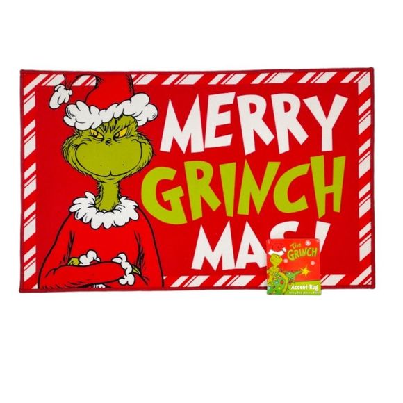 Dr. Seuss | Holiday | The Grinch Red Green Merry Grinch Mas 2x32 Accent ...